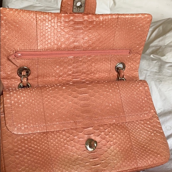 CHANEL | Bags | Chanel Classic Flap Pink Python Purse | Poshmark
